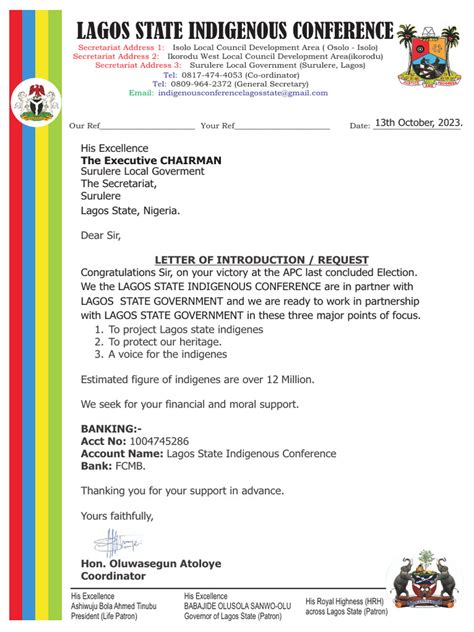Lagos State Indigenous Conference Pdf
