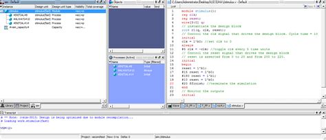 Verilog The Input And Output Signals Are Not Shown In Objects Windows