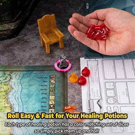 15 Dnd Healing Potion Tokens And Each Potion Level Has A Color Matching
