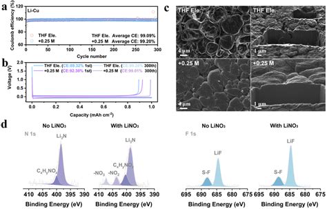 Electrochemical Performance Of Thf Based Electrolyte On The Li Anode Download Scientific
