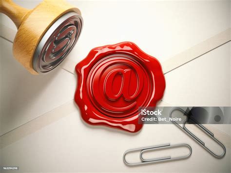 전자 메일 서명 씰링 왁 스 스탬프입니다 인터넷 통신 개념입니다 봉랍에 대한 스톡 사진 및 기타 이미지 봉랍 0명 3차원 형태 Istock