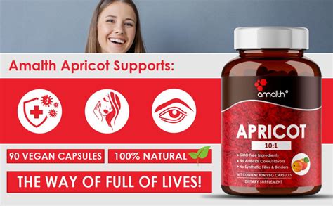 Apricot Extract Powder 90 Veggie Capsules Amalth