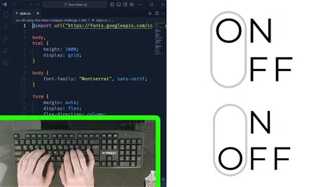 creating an on off toggle with html and css using the first letter