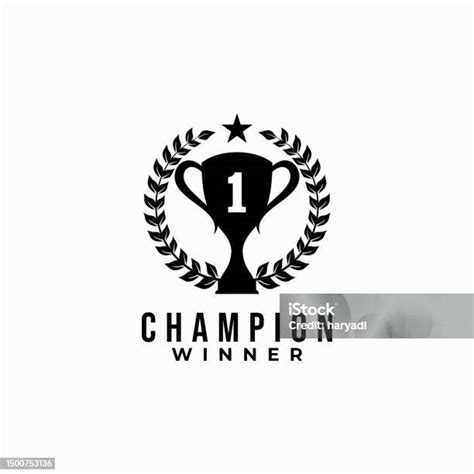 트로피 챔피언 벡터 템플릿입니다 1등 수상자 상 화환 리본 그래픽 일러스트레이션 금메달리스트에 대한 스톡 벡터 아트 및 기타 이미지 금메달리스트 로고 1 Istock