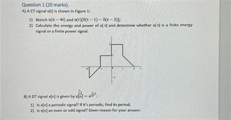Solved Question Marks A A CT Signal X T Is Shown Chegg Com