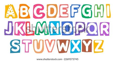Cute Abc Alphabet Decorative Letters Alphabet Stock Vector Royalty