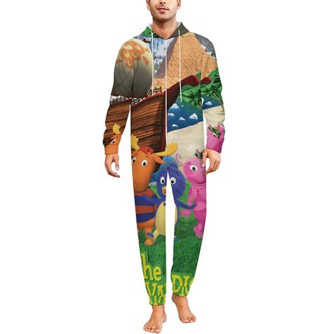 The Anime Backyardigans Unisex Onesie Pajamas Zipper Jumpsuit Hooded