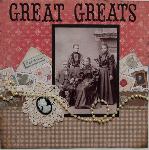 Heritage Layout Vintage Scrapbook Ancestry Scrapbooking Layouts