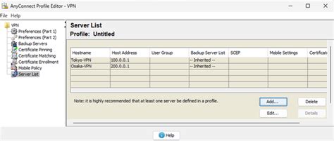 Anyconnect Client Profile バックアップサーバリストの設定と動作確認 Cisco Community