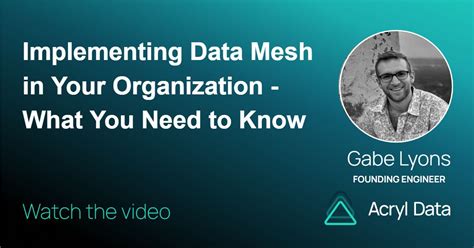 Acryl Data On Linkedin Implementing Data Mesh In Your Organization What You Need To Know