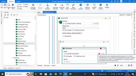 Implicit Conversion From Object To Ireadrangeref Activities Uipath Community Forum