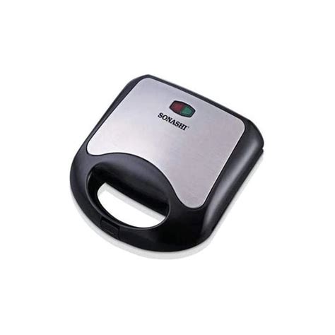 Buy Sonashi 2 Slice Non Stick Grill And Sandwich Maker Sgt 853 Black Silver Online In Uae