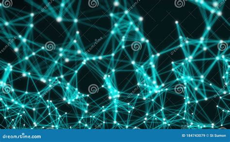 Abstract Plexus Geometrical Shapes Connection And Web Concept Stock