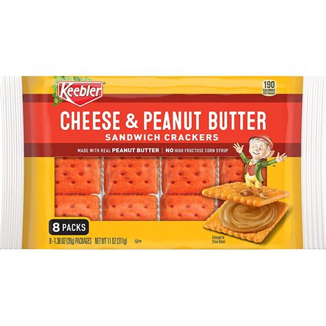 Keebler Cheese And Peanut Butter Sandwich Crackers 138 Oz Single Serve