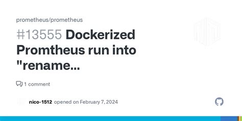 Dockerized Promtheus Run Into Rename Datachunkshead000021tmp Operation Not Permitted