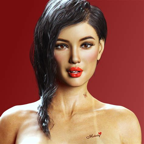 3d Sexy Girl Nude Rigged Melody Turbosquid 2170867