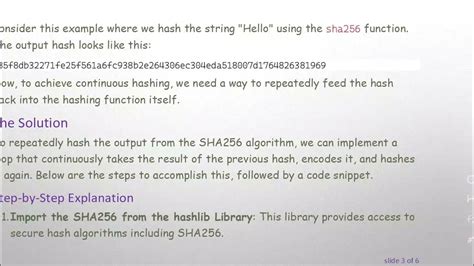 How To Repeatably Hash Using The Sha256 Algorithm In Python Youtube