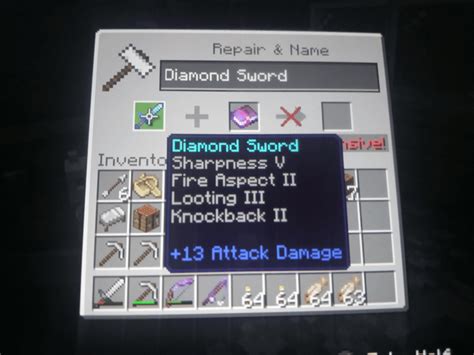 Why Cant I Put Mending On This Diamond Sword R Minecraft
