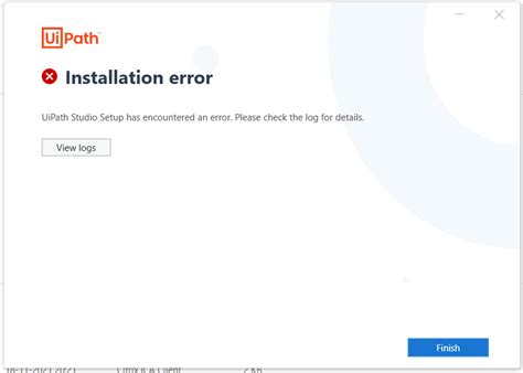 Error Is Appearing When I Am Installing UIPath Studio In My System Studio UiPath Community Forum