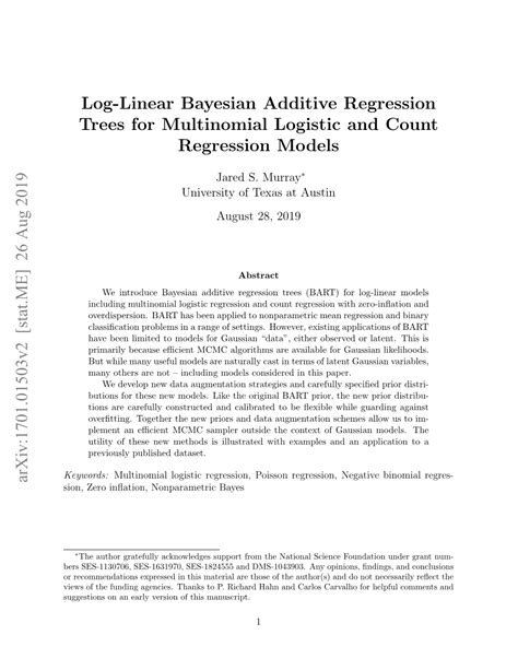 Log Linear Bayesian Additive Regression Trees For Multinomial Logistic