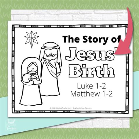 Jesus Birth Christmas Coloring Pages 15 Page Bible Nativity Story