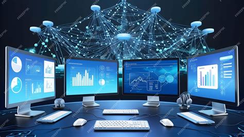 Big Data Visualization Amp Network Structure In A Digital Technology Background Premium Ai