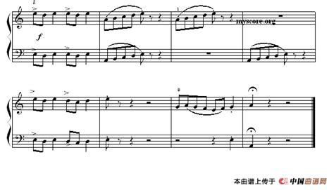 考级初级曲目 乡村快步舞曲 钢琴谱 五线谱