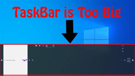 How To Fix 100 Taskbar Too Big On Window 10 Youtube