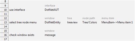 Select Tree Node Menu