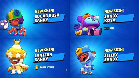 Todas Las Skins De Sandy En Brawl Stars