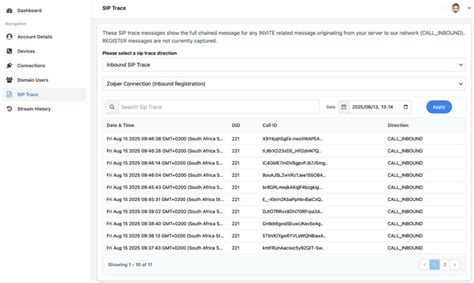 Viewing Sip Trace Logs Siperb Webrtc Softphone