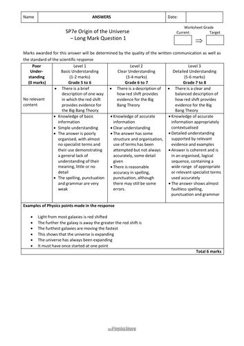 Ks4 Gcse Physics Edexcel Sp12 Sp7 Astronomy 5 Ppts 17ws 14ms Topic
