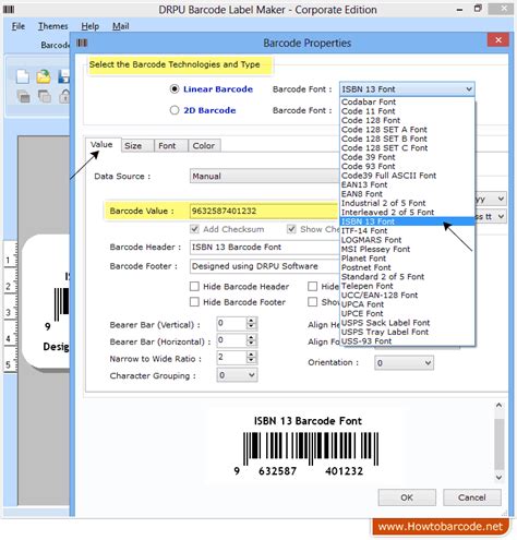 Create Isbn 13 Barcode Font Using Drpu Software Howtobarcode