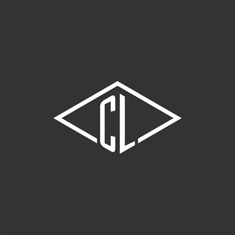 Initials CL Logo Monogram With Simple Diamond Line Style Design 27795509 Vector Art At Vecteezy