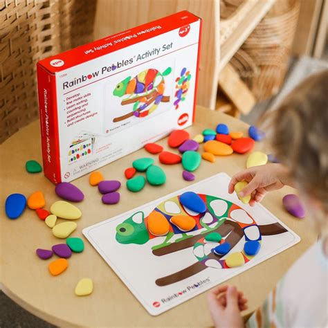 Edx Building Rainbow Pebble Activity Set In Box A4 Cards The Creative Toy Shop