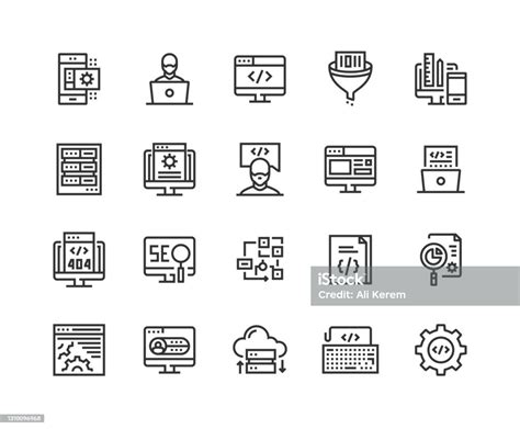 Programming Code Programmer Development Filtering Data Icon Design