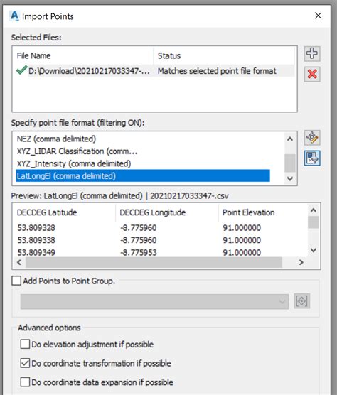 Solved Point File Not Importing Page 2 Autodesk Community