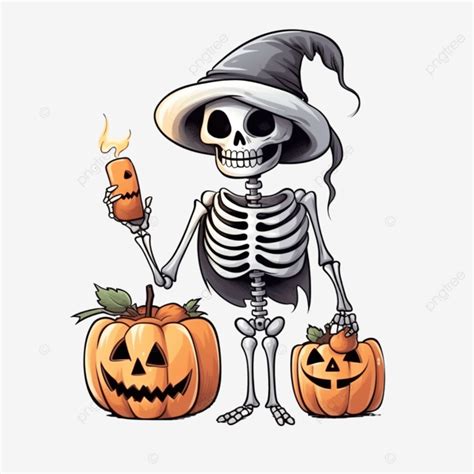 해피 할로윈 해골 의상 트릭 오어 트리트 파티 축하 인사말 카드 할로윈 만화 할로윈 캐릭터 Png 일러스트 및 이미지 에
