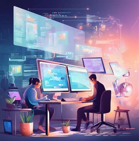 Premium Photo 2d People Working On A Project And Programming Concepts