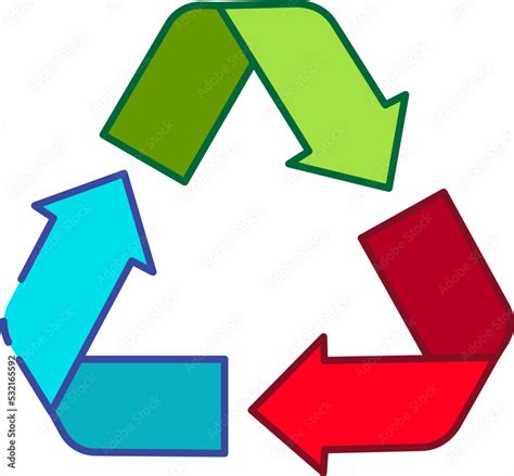 Vector Reduce Reuse Recycle Sign Stock Vector Adobe Stock