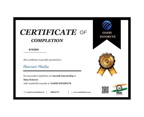 Sharvari Phalke On Linkedin Oasisinfobyte Internship Datascience