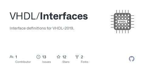 Github Vhdlinterfaces Interface Definitions For Vhdl 2019