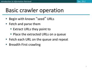 IR Lec13 Web Crawling Presentation There PPT