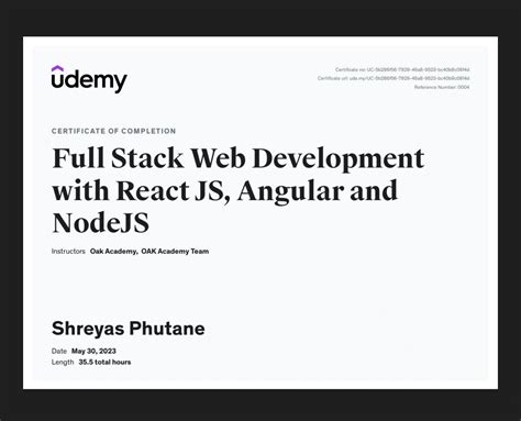Udemy Udemycertificate Webdeveloper Fullstackwebdevelopment