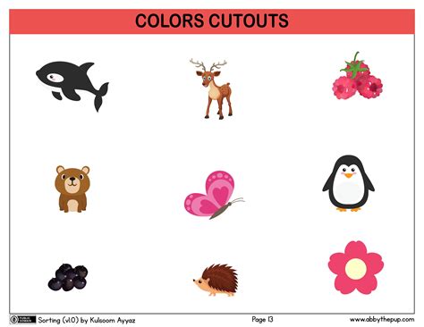 Sorting Colors Activity Free Printable Puzzle Games