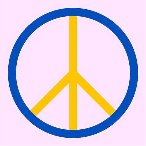Concept Of Peace Symbol Of Peace With The Colors Of Ukraine Premium