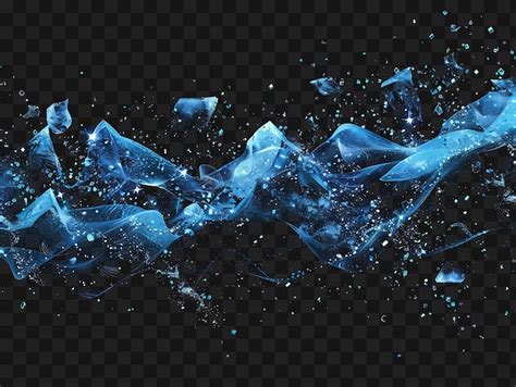 Premium Psd Psd Luminous Sapphire Blue Crystals Suspended In A Random