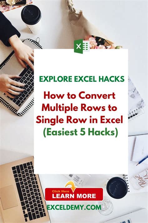 How To Convert Multiple Rows To Single Row In Excel Easiest 5 Methods