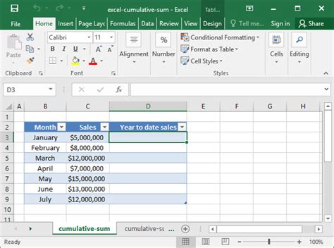 Finding A Cumulative Sum In Excel Deskbright