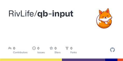 Github Rivlife Qb Input